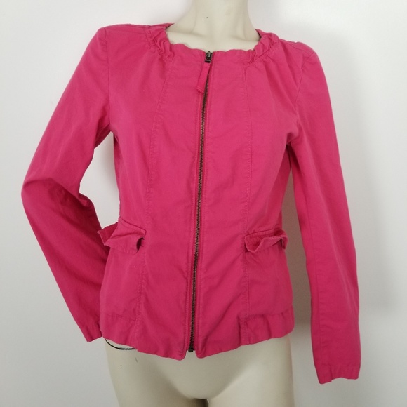LOFT | Jackets & Coats | Ann Taylor Loft Dark Pink Spring Jacket Size ...